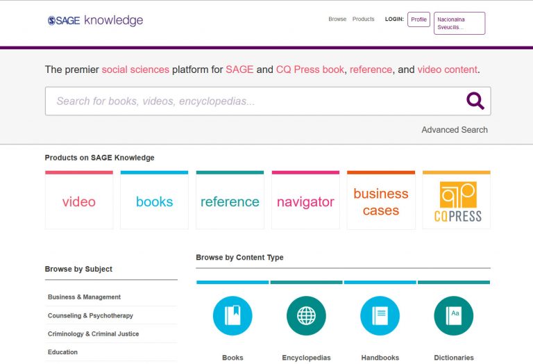 Otvoren probni pristup : SAGE knowledge e- knjige i videozapisi | UNIDU