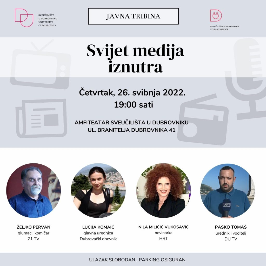 Javna tribina „Svijet medija iznutra“ uz poznata medijska lica | UNIDU