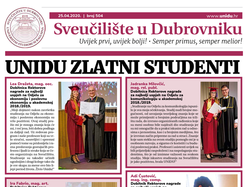UNIDU ZLATNI STUDENTI - UNIDU