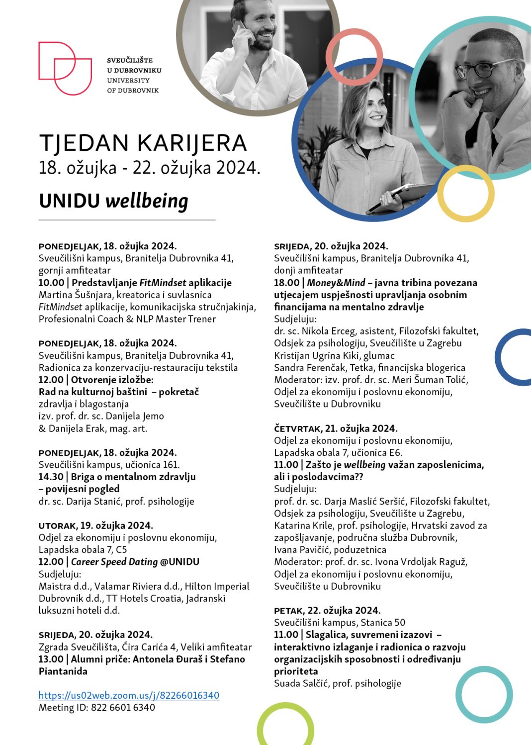 Tjedan karijera Sveučilišta u Dubrovniku 2024.: UNIDU wellbeing | UNIDU