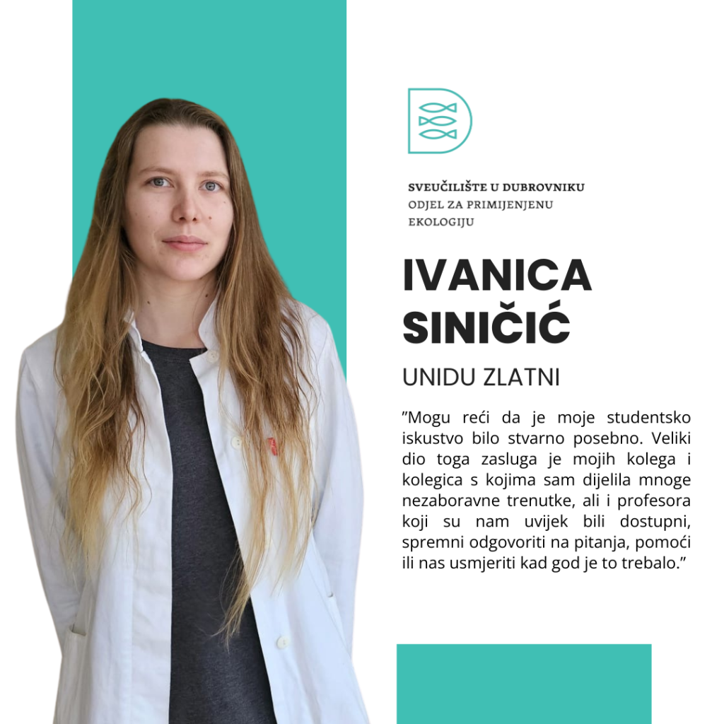 Ivanica Siničić, dobitnica STEM državne stipendije | UNIDU